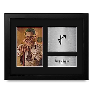 HWC Trading Jared Leto Suicide Squad The Joker Framed Gifts Printed Signed Autograph Picture for Movie Memorabilia Fans - US Letter Size