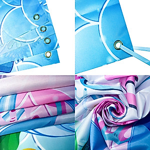 Mermaid Party Supplies Pink Mermaid Birthday Party Decorations Including Plate, Napkin, Cup, Tablecover, Happy Birthday Backdrop, Pink Mermaid Balloon Arch Kit for Girls Baby Shower, Serves 20