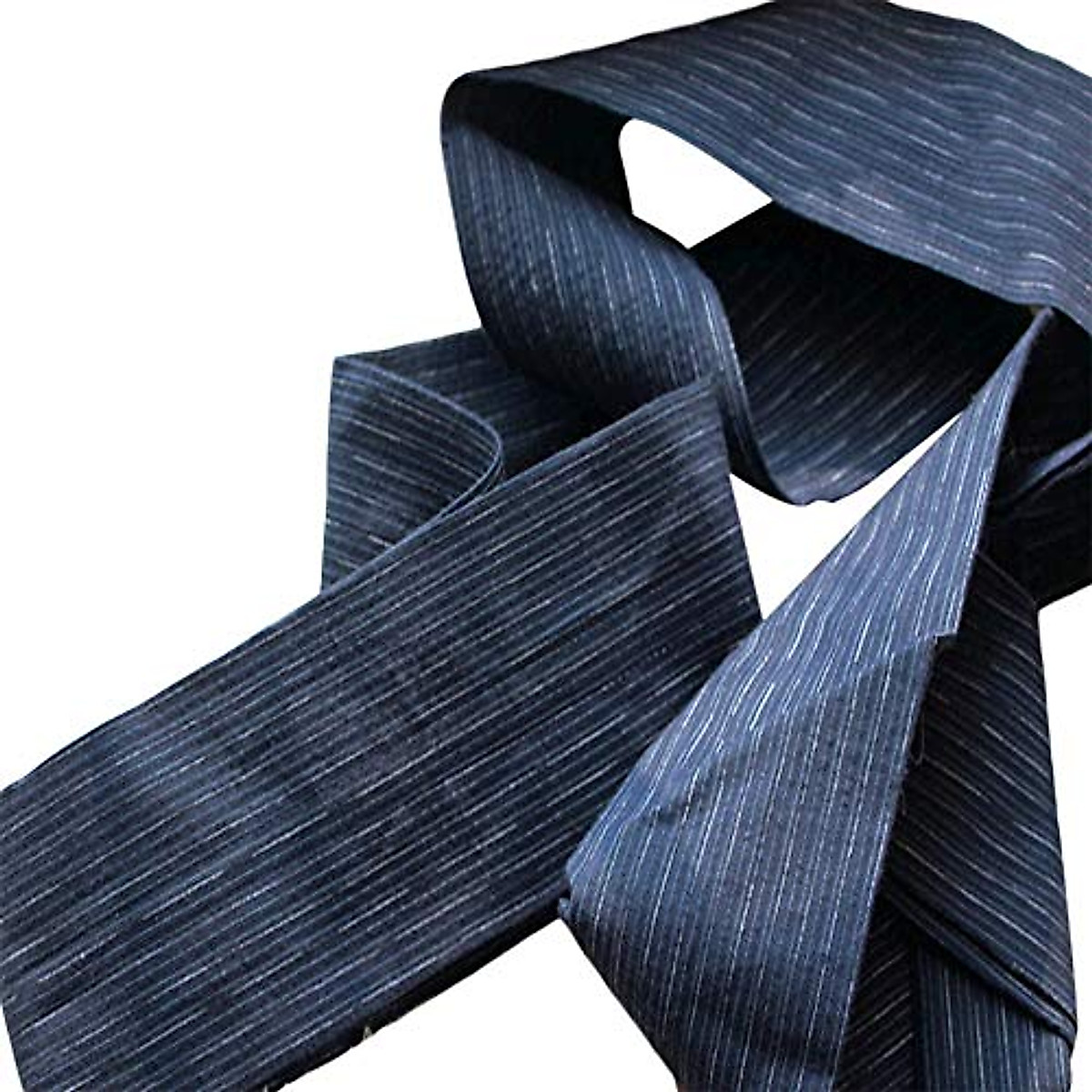 ZooBoo Japanese Kimono Obi Belt - Mens Traditional Vintage Waist Judo Wrap Waistband Pattern (Pure black)