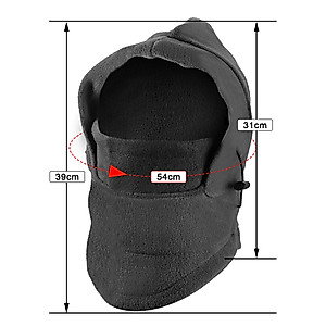 4 Pieces Kids Balaclava Hat Fleece Winter Ski Mask Double Warmer Face Cap (Black, Red, Grey, Blue)