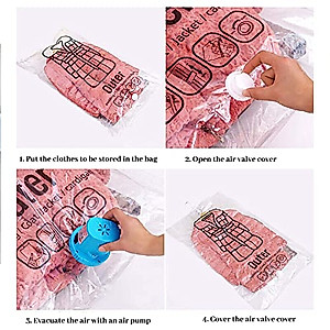 Kudias Vacuum Storage Bags, Hanging Vacuum Storage Bags, Space Saver Vacuum Storage Bags, Large Vacuum Storage Bags for Clothes (5pcs L)