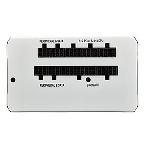 CORSAIR RMX White Series, RM750x, 750 Watt, 80+ Gold Certified, Fully Modular Power Supply- White