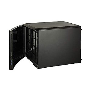 Fractal Design Node 804 - Black - Cube Compact Computer Case - mATX - High Airflow - Modular Interior - 3X Fractal Design Silent R2 120mm Fans Included - USB 3.0 -Window Side Panel