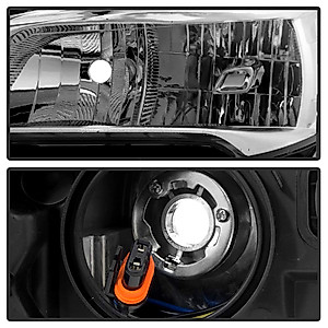 ACANII - For Halogen Model 2013-2016 Ford Escape Headlights Chrome Housing Headlamps Assembly Driver & Passenger Side