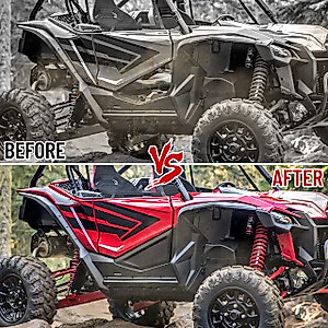 SAUTVS Lower Door Panels for Talon, Lower Door Inserts with Built-in Frame for Honda Talon 1000R 1000X 1000X-4 2019-2024 Accessories, Plastic Lower Half Door Panels Replace 08R77-HL6-A00(2 Doors)