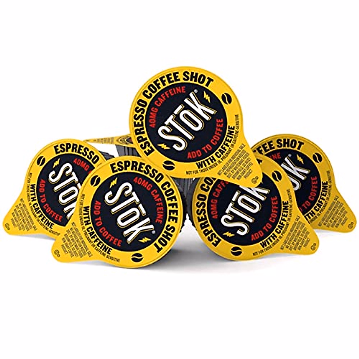 100 SToK Caffeinated Unsweetened Black Coffee Shots.