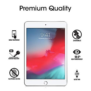 amFilm Screen Protector for iPad Mini 5/iPad Mini 4, Tempered Glass, 1 Pack