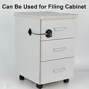 4 Pack Refrigerator Lock Combination Coded Fridge Lock Freezer Child Safety Lock Door Lock with Strong Adhesive No Keys Need Black