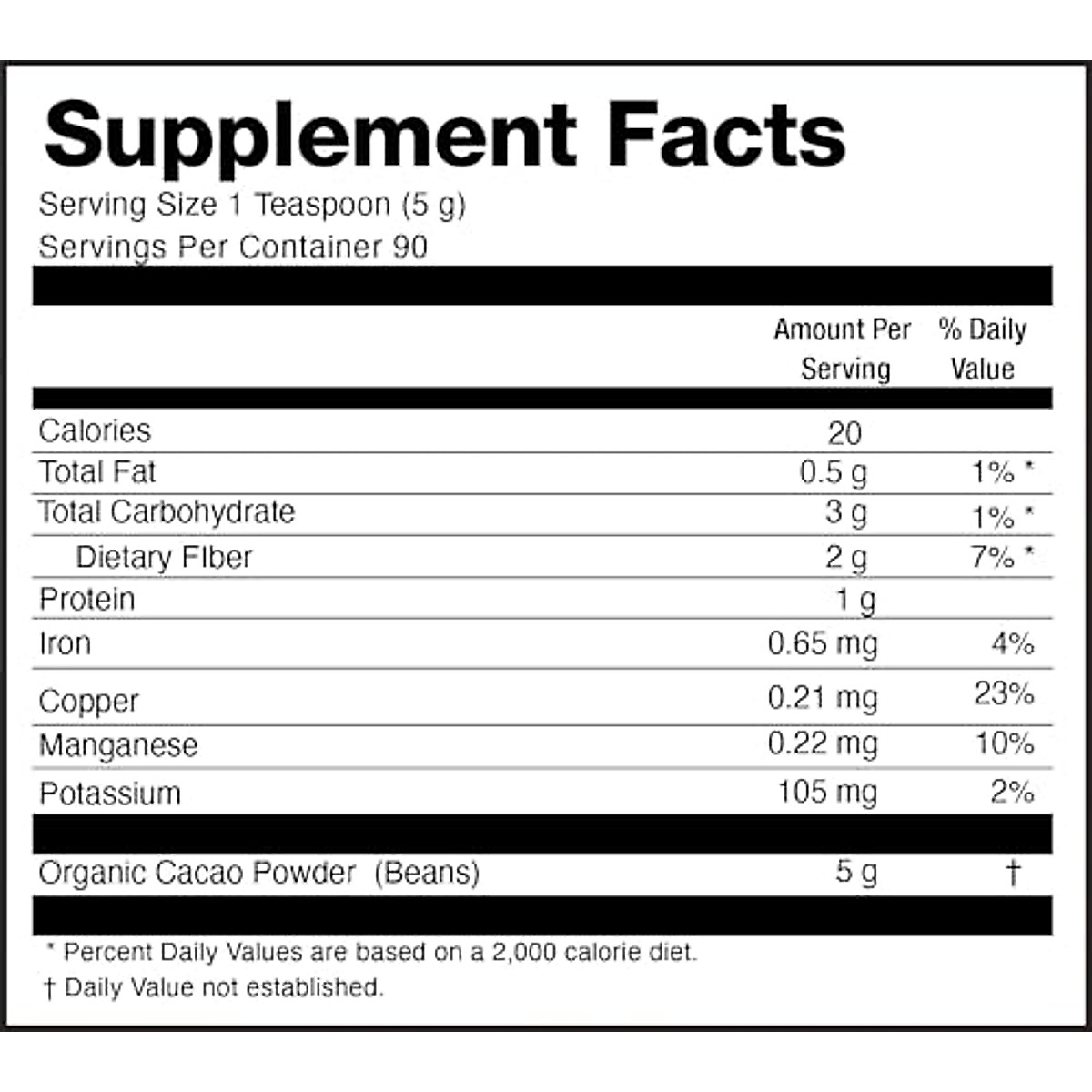 Cacao Powder Organic - 1 Pound - Unsweetened Premium Grade Superfood (Raw) - USDA & Vegan Certified - Perfect for Keto, Breakfast, Hot Chocolate, Baking & Ice Cream. (Cacao Powder (1 LB))