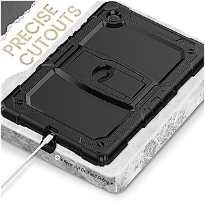 SaharaCase Defence Series Case for Samsung Galaxy Tab A8 10.5 Inch (2021) [Shockproof Bumper] Rugged Protection Antislip Integrated Kickstand - Black