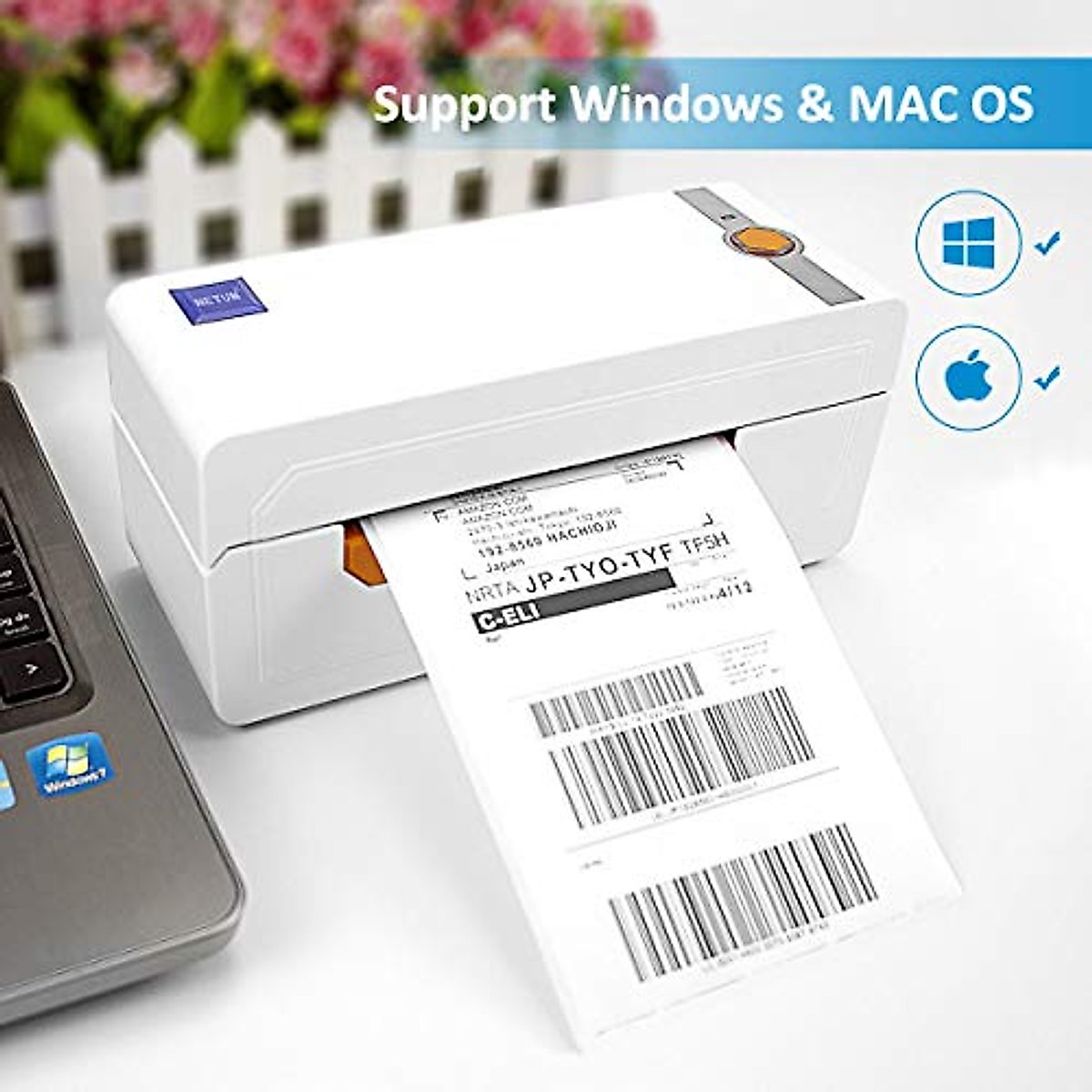 NETUM Shipping Label Printer, High-Speed 150mm/s Direct USB Thermal Barcode Printer 4×6 Shipping Label Printer Label Maker Machine Compatible with Ebay, Amazon, FedEx,UPS,Shopify,Etsy
