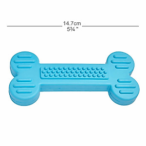 Blueberry Pet Natural Rubber Dog Chew Toy 5 3/4" Spiky Stick Bone Shape for Puppies and Small Dogs Teething