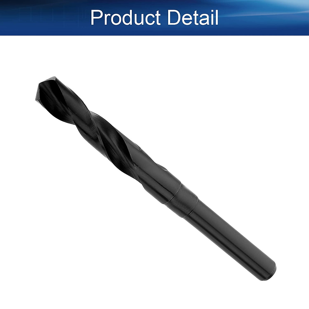 Auniwaig Reduced Shank Drill Bit, 0.59" HSS Drill Bit, 155mm Length High Speed Steel with Straight Shank, for Iron Cooper Aluminum Plate Metal