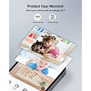 Xbro Security Camera and Baby Monitor, 1080P HD WiFi Indoor Camera Includes Night Vision, Motion&Sound Detection, 2-Way Audio, Cloud & SD Card Storage, Work with Alexa and Google Assistant, 3 Pack