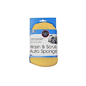 Treasure Gurus Microfiber Anti Scratch Double 2 Dual Sided Car Wash Detailing Scrub Sponge Vehicle Cleaning Tool, OneSize