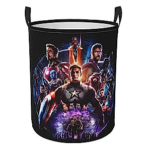 A-vengers Circular Hamper Dirty Clothes Handles Basket for Storage Organizer Storage Bin,Kids Room,Home Organizer,Nursery Storage,Baby Hamper,Durable With Printing