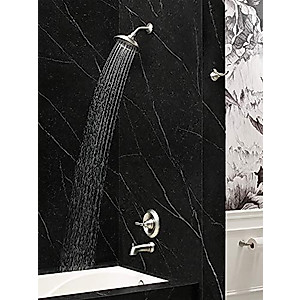 Moen 82970SRN Halle Posi-Temp Tub and Shower with Valve Included, Spot Resist Brushed Nickel