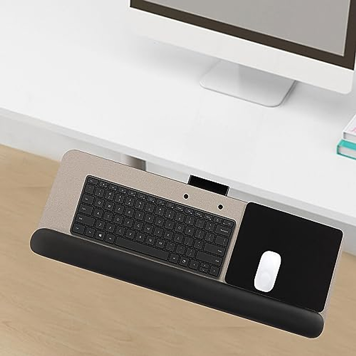 Adjustable Keyboard Tray Ergonomic Design Under Desk Mount Mouse Platform Tray