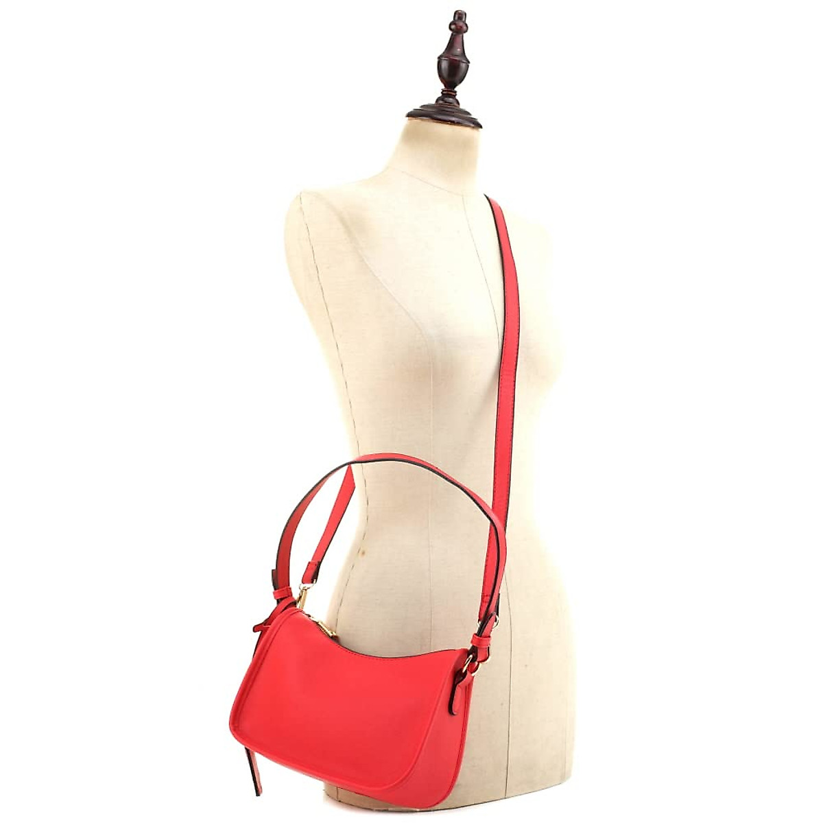 Womens Girls Minimal Vintage Retro Small Vegan Leather Shoulder Bag Purse Wallet Set (zBlack)