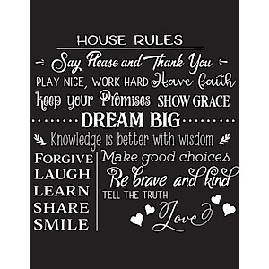 MANGOUSONG Screen Printing Kit,22x28cm House Rules Mesh Screen Stencils Self-Adhesive Silk Screen Printing Stencil for Canvas Bag Print