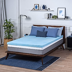 Sure2Sleep Gel Swirl Memory Foam Mattress Topper Made in USA 2-Inch (Queen)