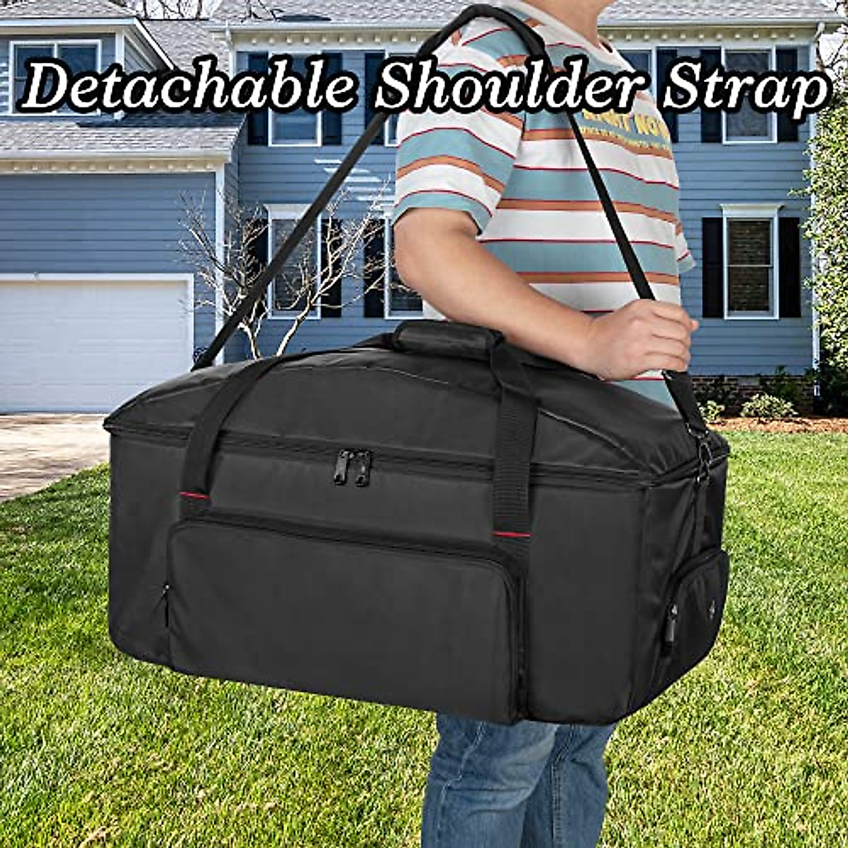 SAMDEW Outdoor Barbecue Grill Cover Compatible with Weber Q1400 Electric Grill, Portable Grill Storage Carry Bag Compatible with Weber Q1000 Q1200 Propane Gas Grill, Bag Only (Patented Design)