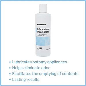 McKesson Fragrance-Free Lubricating Deodorant for Ostomy Appliances, 8 oz, 1 Count, 1 Pack