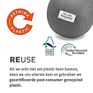 Full Circle The Ring Bamboo Vegetable and Fruit Cleaning Brush - A Versatile Scrubber for Food, Including Potatoes, Mushrooms, and Veggies with Recycled Bristles and Handle