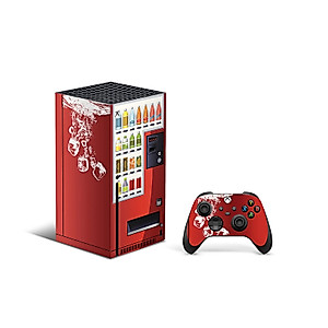 ZOOMHITSKINS Compatible with X1 Series X, Vending Machine Beverage Red Drinks Vintage, Durable, Bubble-Free, Made in USA