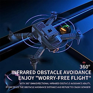 Mini Drone With Dual 1080P HD FPV Camera Remote Control Toys Gifts For Boys Girls With Altitude Hold Headless Mode One Key Start Speed Adjustment (Black(Single Camera))