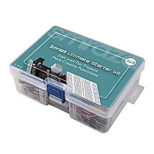 Smraza Ultimate Starter Kit with Tutorial, Breadboard Holder, Jumper Wires, Resistors, DC Motor Compatible with Arduino R3 Project Compatible with Mega 2560 Compatible with Nano
