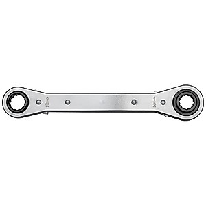 Klein Tools KT223X4 Lineman's Ratcheting 4-In-1 Box Wrench with 1/2-, 9/16-, 5/8-, and 3/4-Inch Sockets