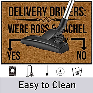 BinHang Indoor Floor Mats for Entryway, Entrance Rugs Indoor Non Slip were Ross and Rachel on a Break Doormat Rubber Backing Machine Washable 31.5X20 Inch