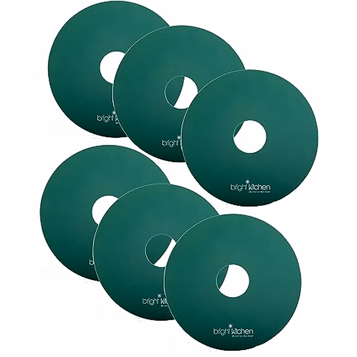 6 Silicone Dehydrator Sheets NON-Toxic for Nesco Round Dehydrators Fruit Roll Up Fruit Leather Circle ReUsable Flexible Non Stick - 6 FLAT Sheets