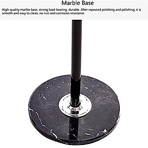 TNUEEIO 67" Metal Coat Rack Stand,Freestanding Swivel Coat Hanger Stand with Heavy Duty Marble Base and 16 Hooks，for Entryway, Home, Office, Coats, Jackets, Hat,Scarf (Black)