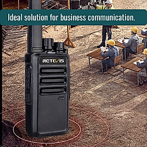 Retevis RT68 Walkie Talkies Rechargeable, Portable Two Way Radios 6 Pack with Six-Way Multi Gang Charger, Heavy Duty Walkie Talkie for Adults, Hands Free, Long Range, for School Restaurant Farm