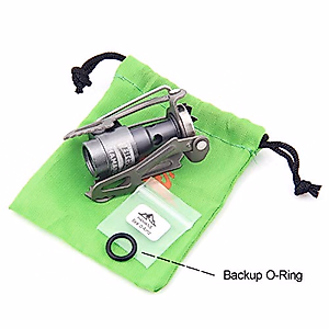 BRS 3000T Backpacking Stove Camping Stove Pocket Stove Portable Propane Stove Ultralight Mini Stove with 1 Extra Backup O-Ring