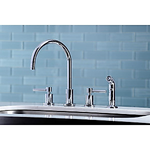 Kingston Brass KS8721DL Concord Widespread Kitchen Faucet, 8", Polished Chrome