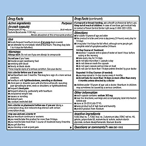 Equate Omeprazole and Sodium Bicarbonate Capsules, 20 mg/1100 mg, Acid Reducer, 42 Count Plus Luall Fridge Magnet
