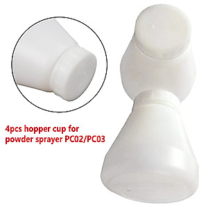 4 Piece Durable Electrostatic Sprayer Hopper Cups for Powder Coating Spray Gun PC02/PC03