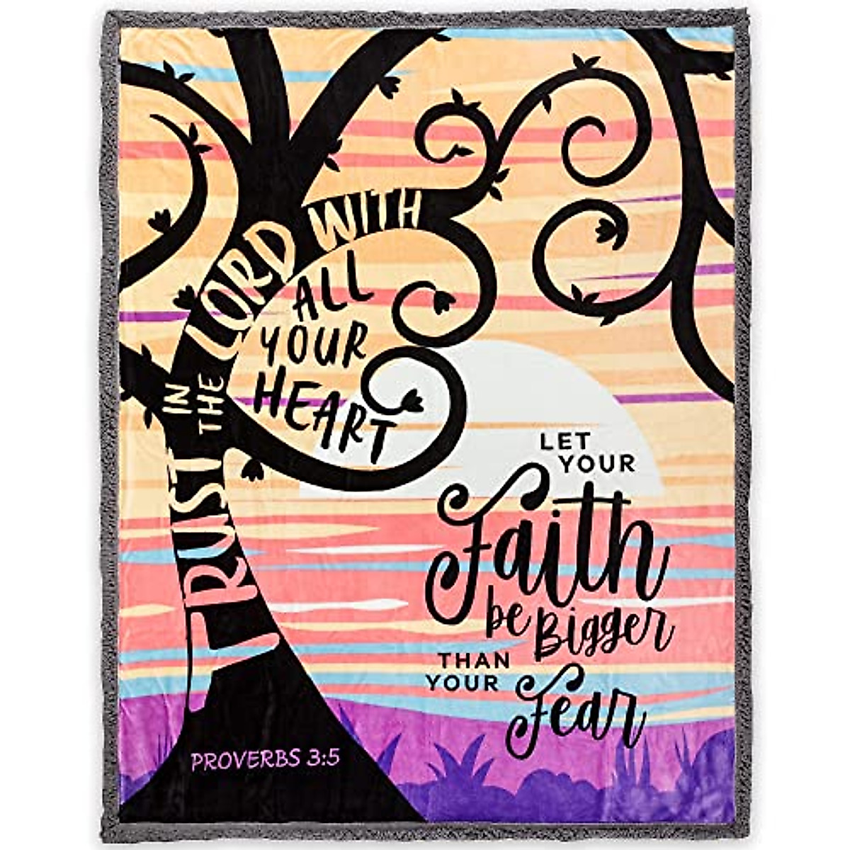 OBSI Inspirational Healing Blanket with Proverbs Scripture - Get Well Soon Gifts for Women | Christian Gifts for Women | Religious Gifts for Women - Colorful Sympathy Blanket