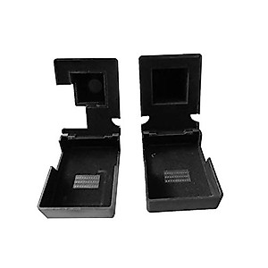 Tefillin Boxes Case for Lefty Black and Silver Plastic for רש''י RASHI Or רבינו תם Rabbeinu Tam with Silver Metal Plate on top for Lefty (Size 33, Silver רש''י RASHI)