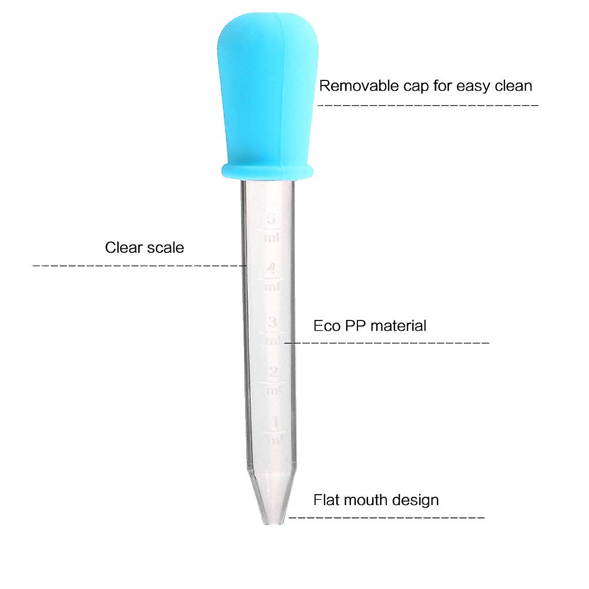 Dropper Pipettes Silicone 5 ML for Kids Candy Gummy Making with Stand 12pcs