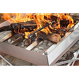 Dutch Oven Fire Table Bundle | Pop-Up Fire Pit + Frontier Grates | Portable Dutch Oven Table & Fire Pit | 13lbs. Total Weight | Packs Smaller Than A Camping Chair | Heat Shield Included