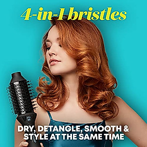 Revamp Progloss Perfect Blow Dry Volume & Shine Hot Air Styler – Hair Dryer Brush for Wet or Dry Styling – Ceramic Barrel Infused with Progloss Oils for Frizz-Free Shine – Auto-Off & 9’ Swivel Cord