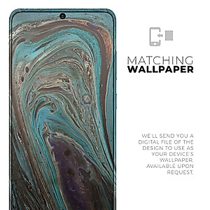 DesignSkinz Swirling Dark Acrylic Marble Protective Vinyl Decal Wrap Skin Cover Compatible with The Samsung Galaxy S20 (Screen Trim & Back Glass Skin)