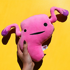 I Heart Guts Uterus Plush - Get a Womb - Soft & Cuddly Plush Uterus Pillow, Educational Stuffed Animals for Gynecology Residents, Obstetricians, Med Students, Endometriosis Gifts