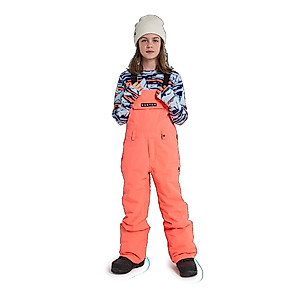 Burton Kids Skylar 2L Bib Pants, Tetra Orange, Medium