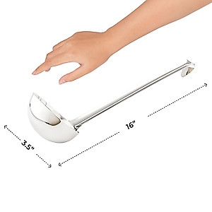 Restaurantware Met Lux 8 Ounce Portion Ladle 1 Multipurpose Portion Serving Spoon - Does Not Corrode Dishwashable Stainless Steel Portion Control Serving Utensil Premium