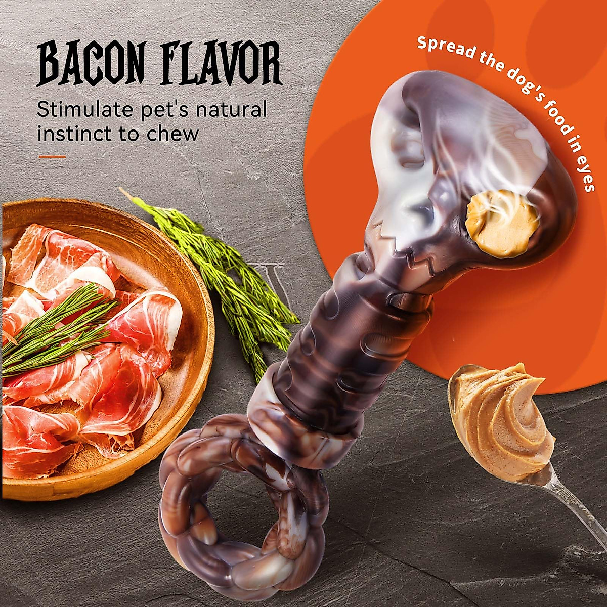 Nylon Dog Toys for Aggressive Chewers, Squeaky Tug of War Dog Toy with Rope, Interactive Dog Toys with Squeaker for Small Medium Large Dogs Breeds, Almost Indestructible Tough Durable Pet Toys